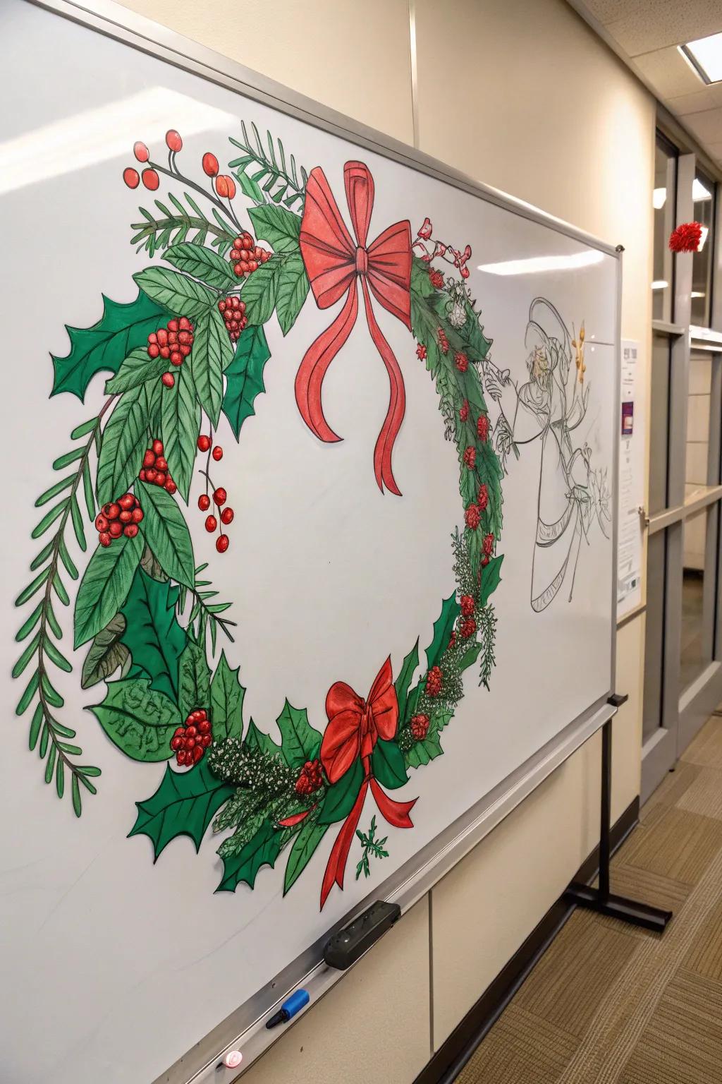 16 Creative Christmas Whiteboard Drawing Ideas