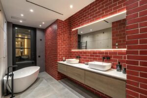 25+ Stunning Brick Wall Bathroom Ideas