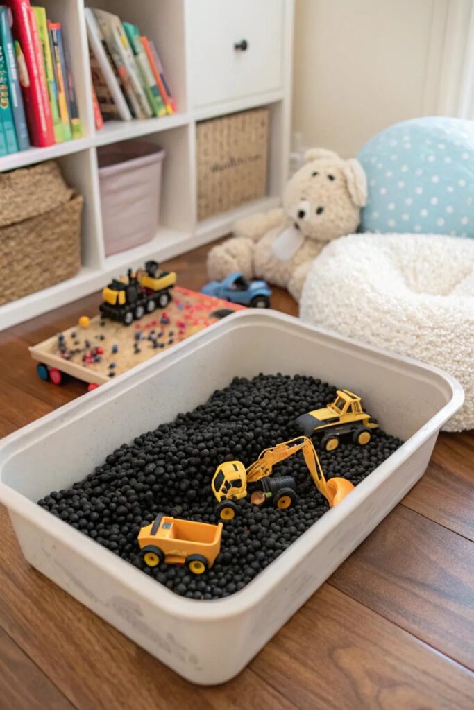 16+ Fun Construction Site Sensory Bin Ideas