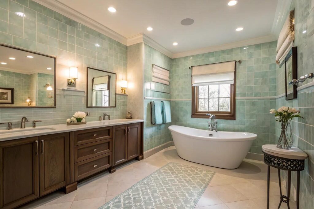 15+ Stylish Floor-to-Ceiling Tiled Bathroom Ideas