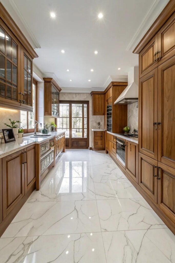 23+ Stunning Marble Floor Ideas for Your Kitchen