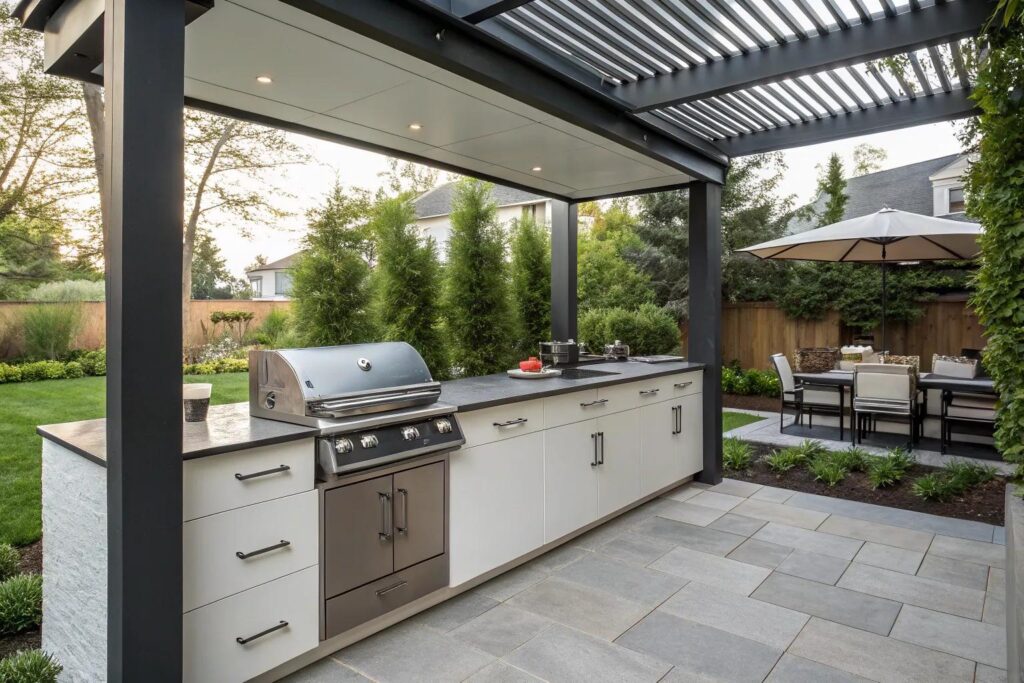 13+ Stylish Small Covered Outdoor Kitchen Ideas