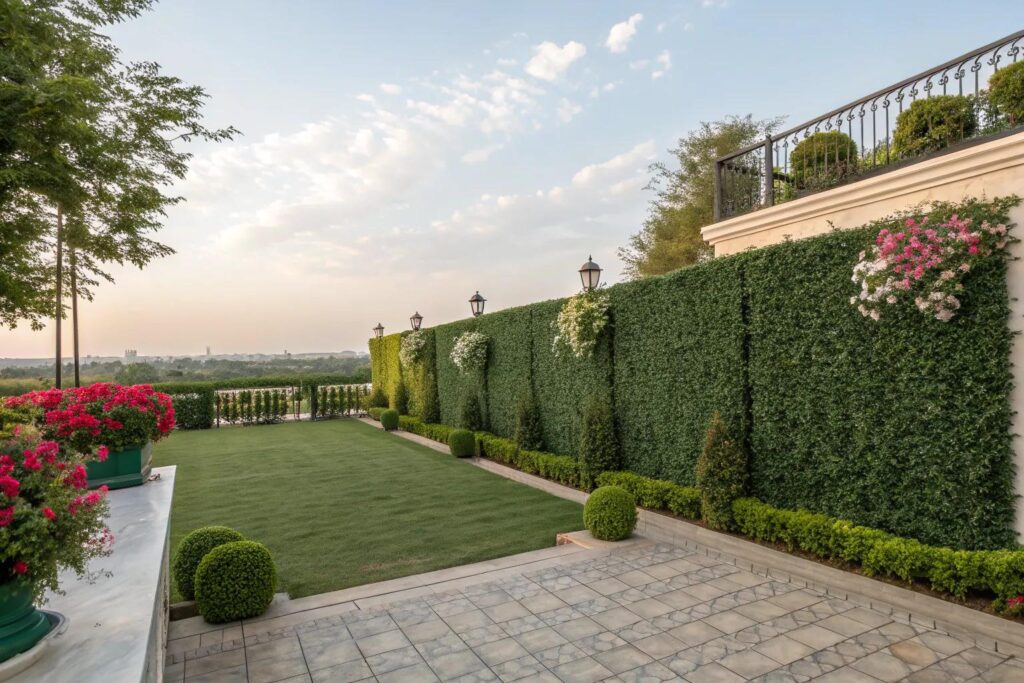 14+ Inspiring Artificial Hedge Wall Ideas