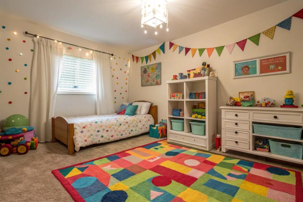 17+ Charming Children's Bedroom Carpet Ideas