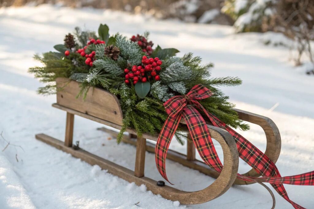 23+ Charming Christmas Sled Decor Ideas