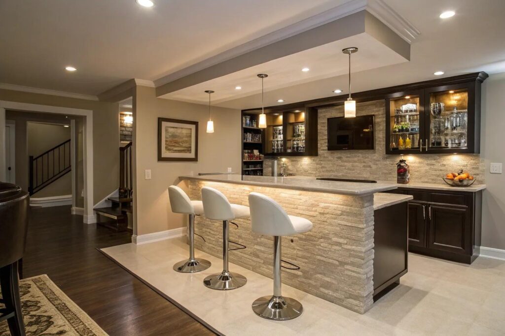24+ Stylish Contemporary Home Bar Ideas