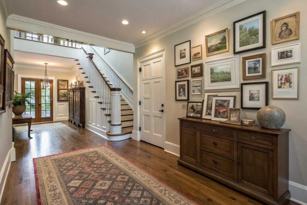 22+ Charming Entryway Gallery Wall Ideas