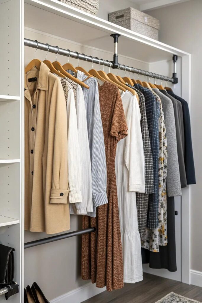 17+ Creative Ideas for Double Rod Closets