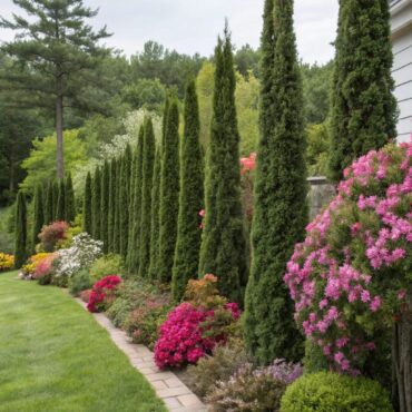 19+ Elegant Italian Cypress Tree Landscaping Ideas