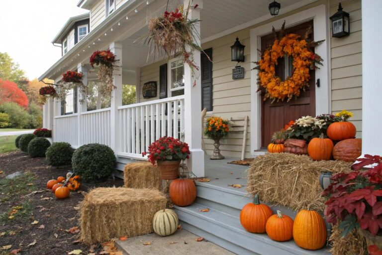 23+ Inspiring Outdoor Fall Display Ideas