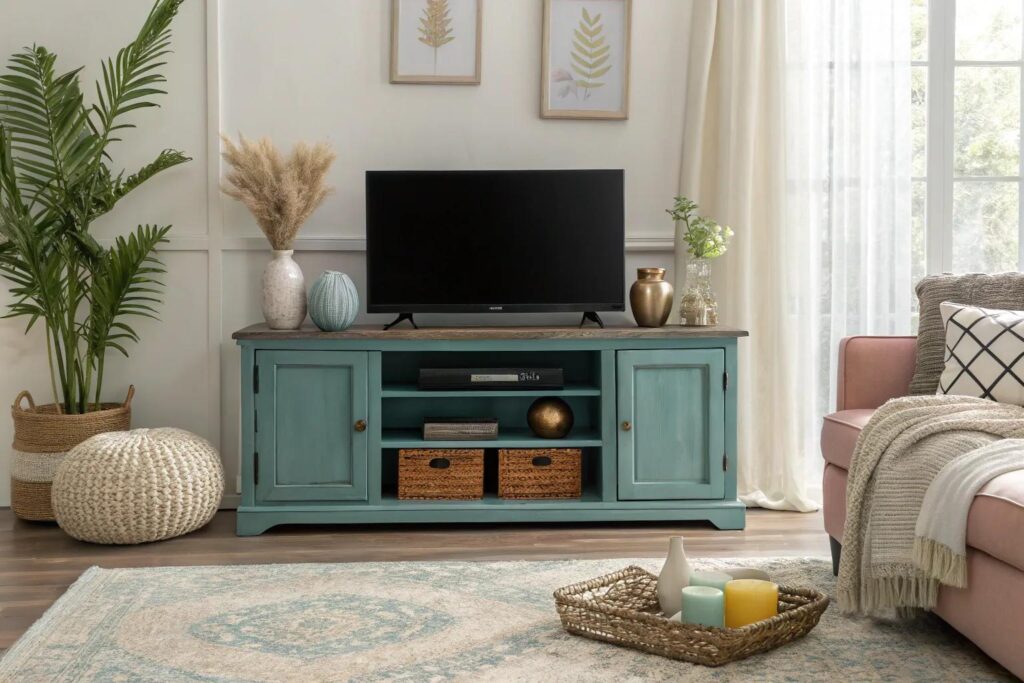 17+ Creative Painted TV Stand Ideas