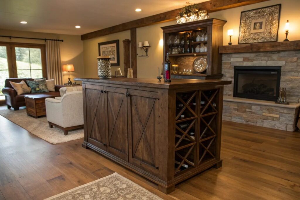 21+ Charming Rustic Bar Cabinet Ideas