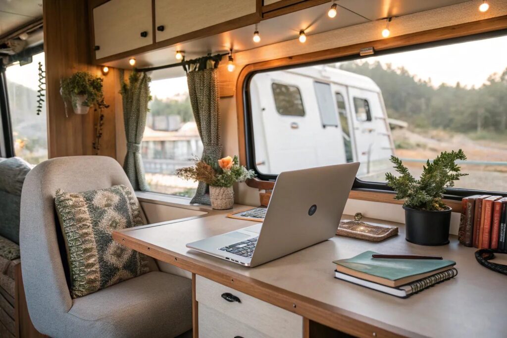 23+ Creative RV Office Ideas for Your Mobile Space