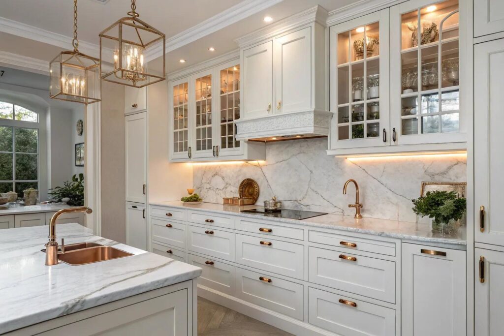 24+ Stylish White and Copper Kitchen Ideas