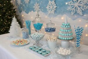 17+ Cozy Winter Wonderland Candy Table Ideas