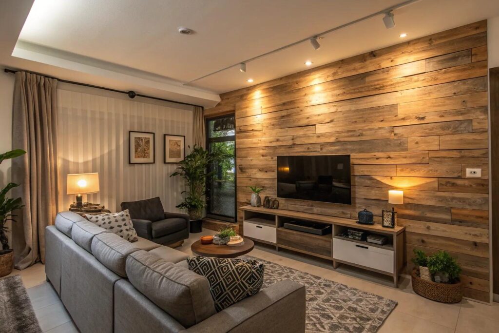 18+ Stunning Wood Accent Wall Ideas for Living Rooms