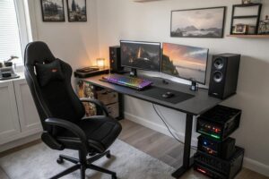 15+ Sleek Black Gaming Setup Ideas