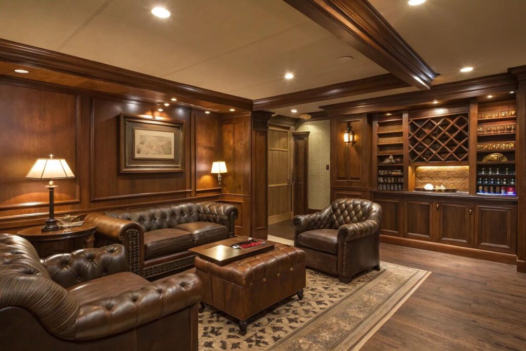 20+ Stylish Cigar Lounge Basement Ideas