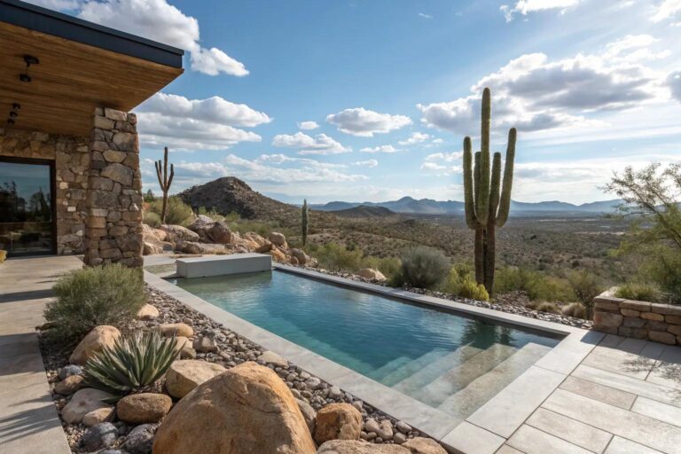 16+ Stunning Desert Pool Landscaping Ideas
