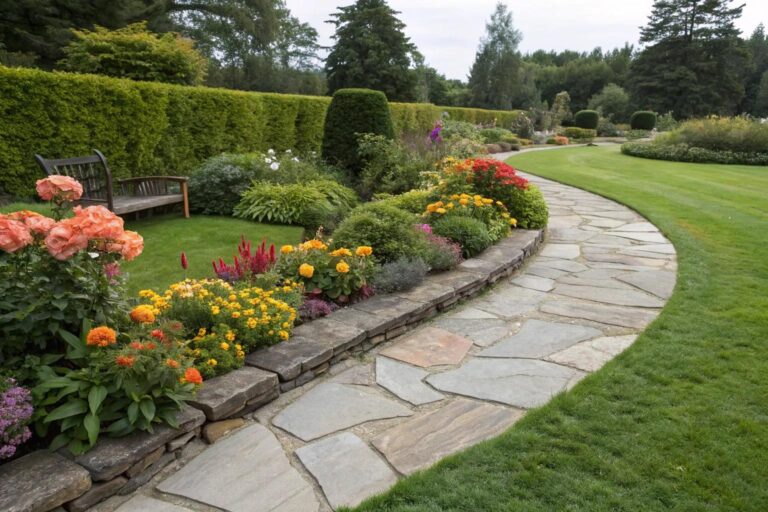 16+ Stunning Flagstone Edging Ideas for Your Garden