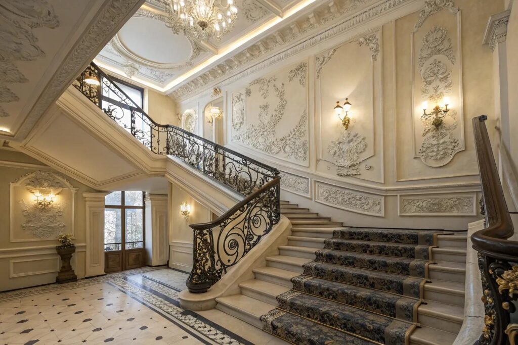 19+ Creative Molding Ideas for Staircase Walls