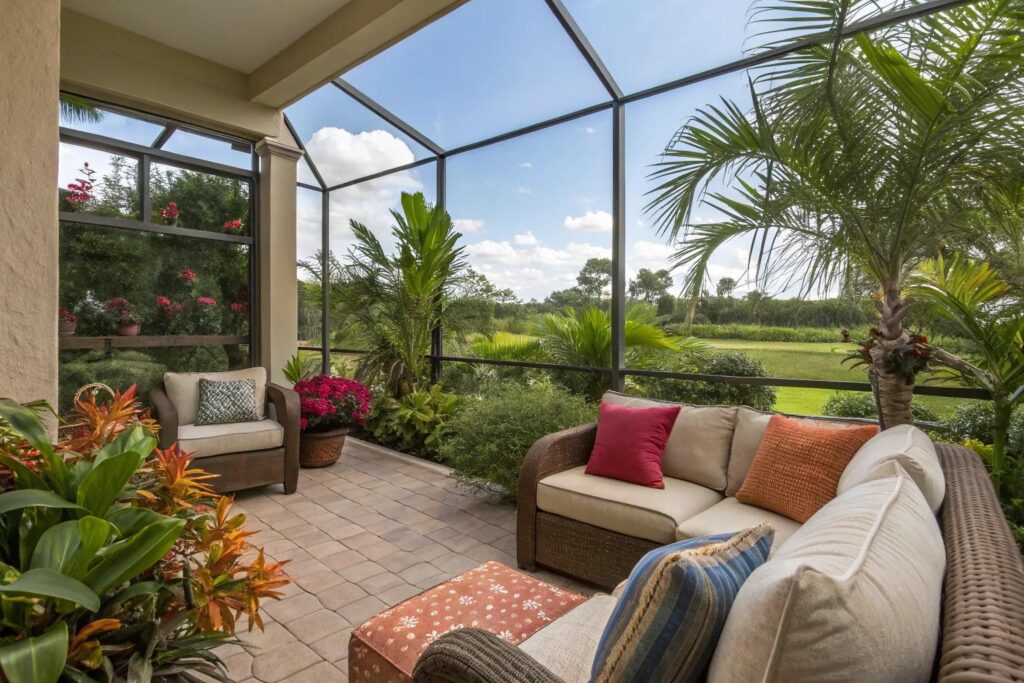4+ Stylish Screened Florida Lanai Ideas