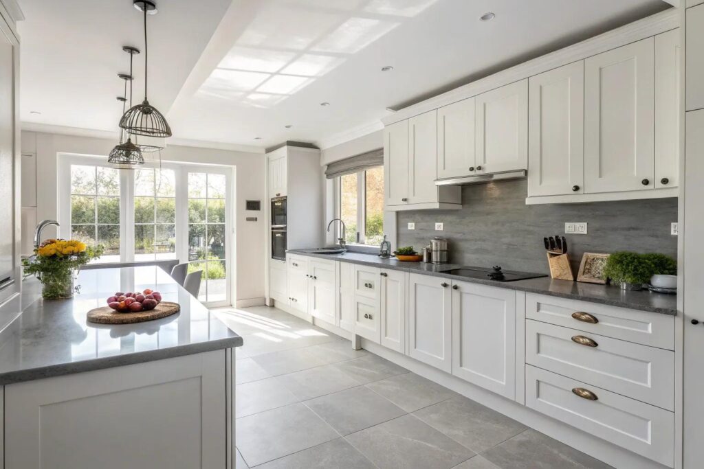 20+ Stylish White Kitchen Gray Countertops Ideas