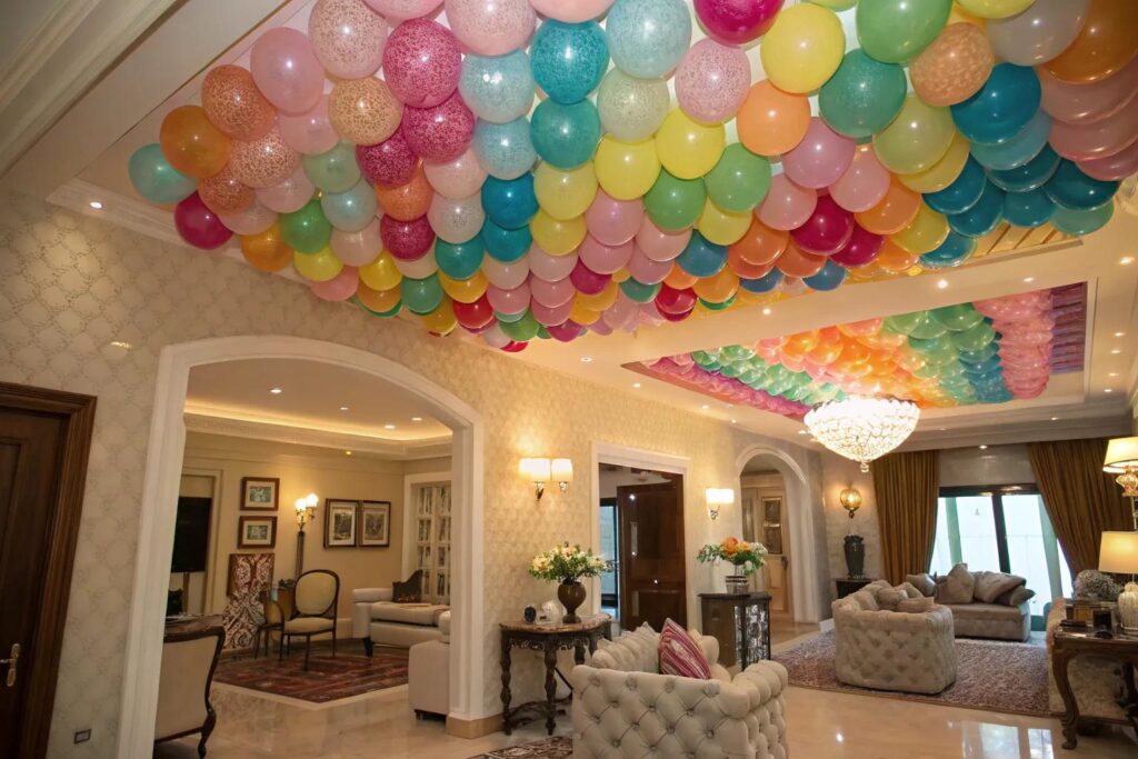 16+ Creative Balloon Ceiling Decor Ideas