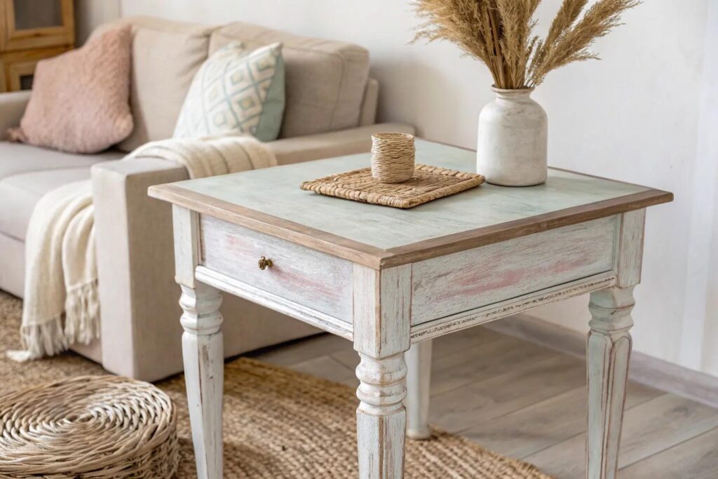 17+ Stylish Chalk Painted End Table Ideas