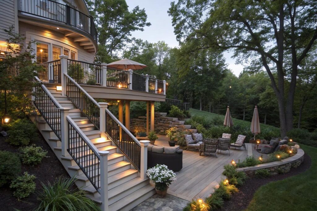 16+ Charming Rustic Deck Railing Ideas