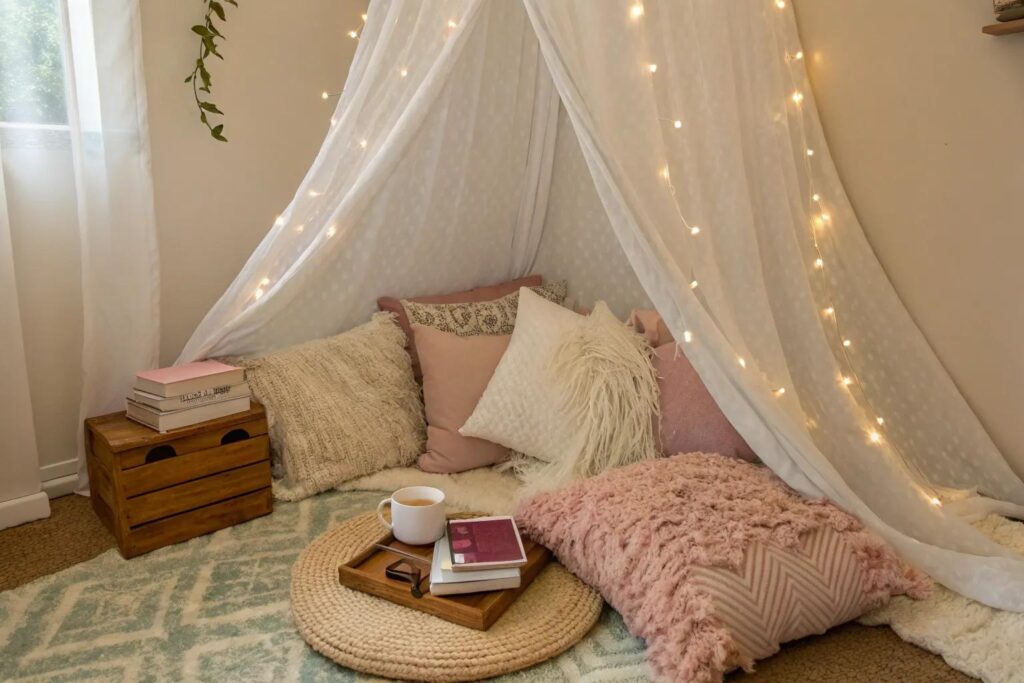 15+ Cozy DIY Canopy Reading Nook Ideas
