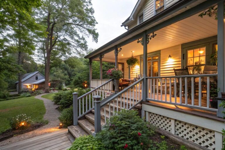 17+ Charming Farmhouse Porch Railing Ideas