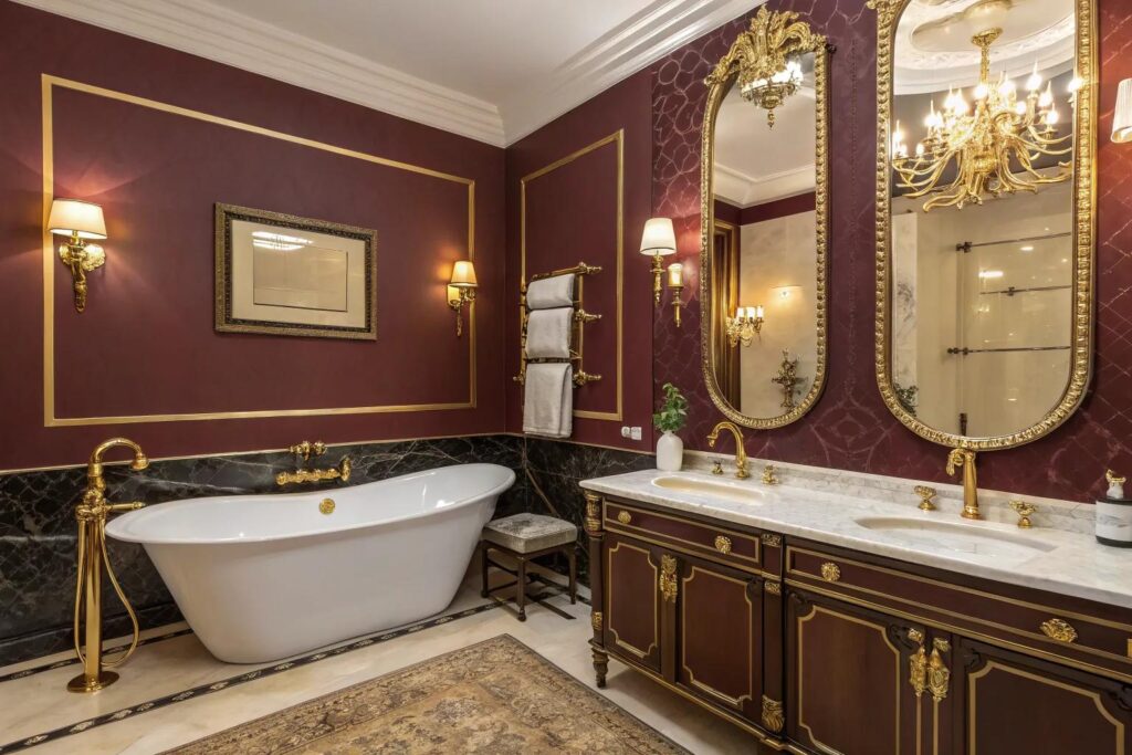 14+ Stunning Maroon Bathroom Ideas to Inspire You