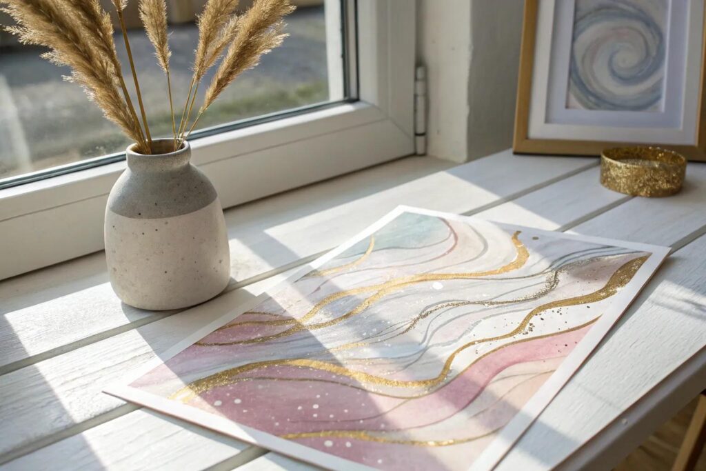 20+ Stunning Metallic Watercolor Painting Ideas