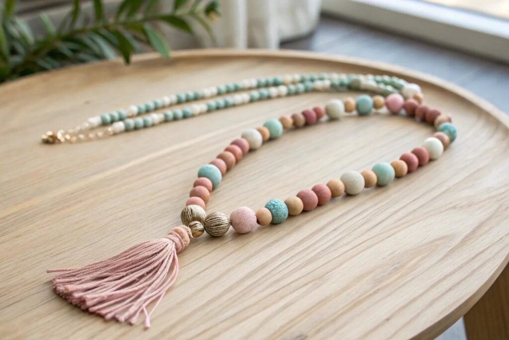 16+ Creative Clay Bead Necklace Ideas