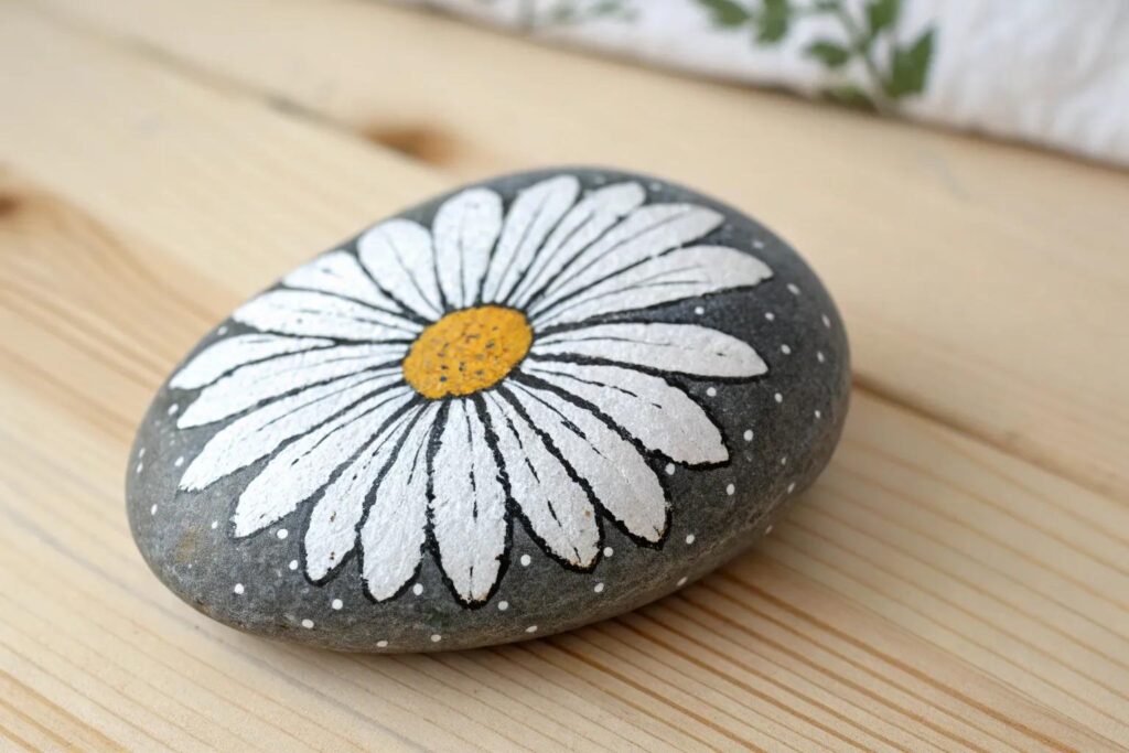 17+ Creative Daisy Rock Painting Ideas
