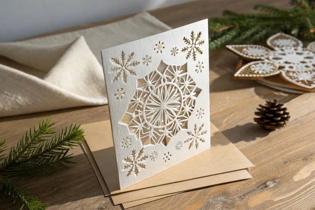 17+ Creative Die Cut Christmas Card Ideas