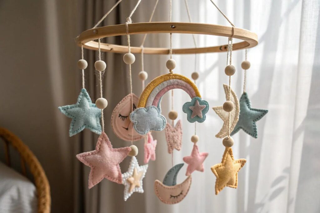 19+ Charming DIY Baby Mobile Ideas