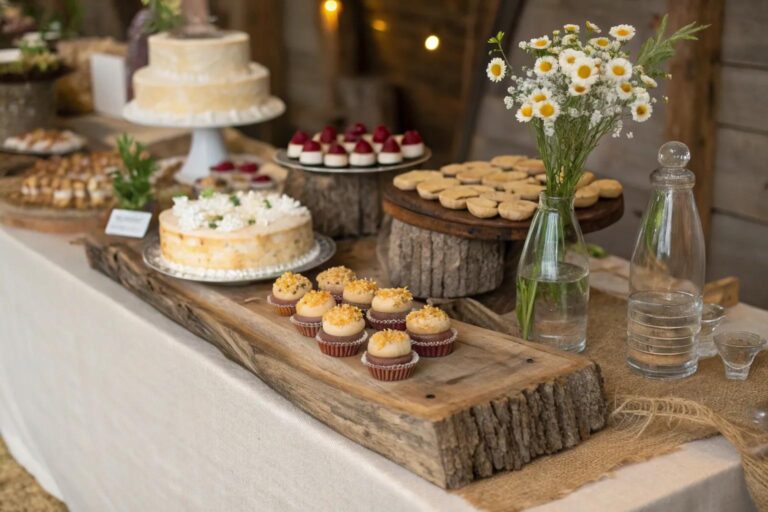 16+ Stunning DIY Rustic Wedding Dessert Table Ideas