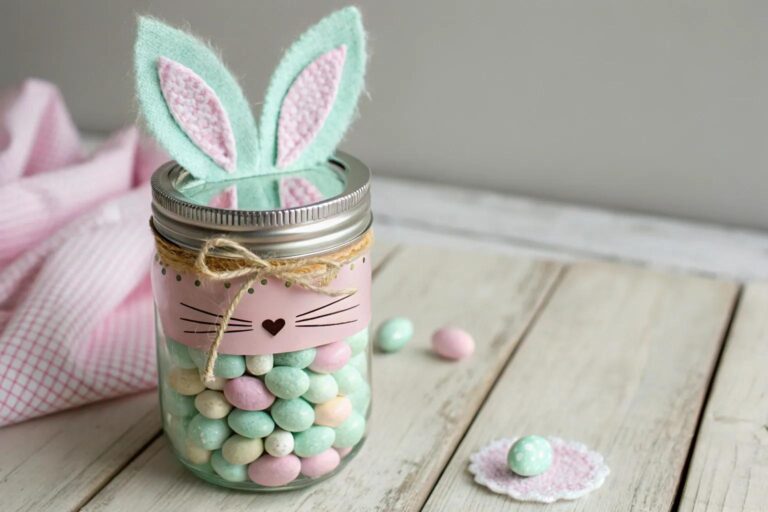 16+ Creative Easter Bunny Mason Jar Craft Ideas