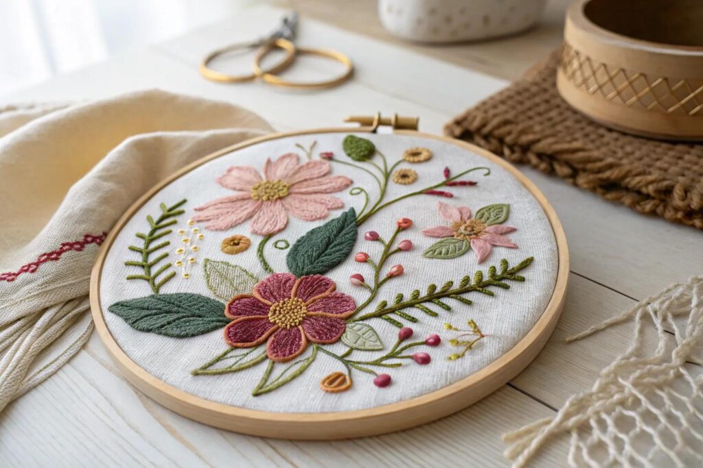 18+ Charming Embroidery Ideas for Home Decor