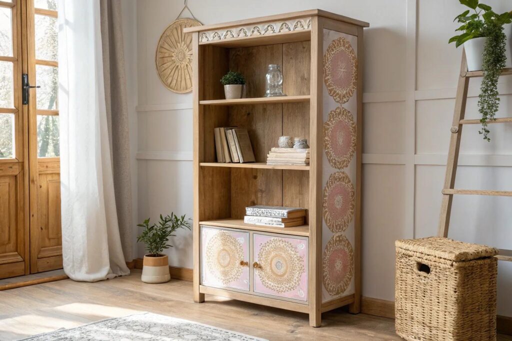 18+ Creative Hand Painted Bookcase Ideas