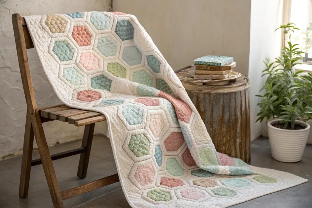 17+ Charming Hexagon Quilt Ideas for Your Home