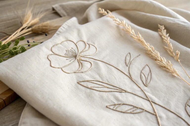 18+ Creative Line Art Embroidery Ideas