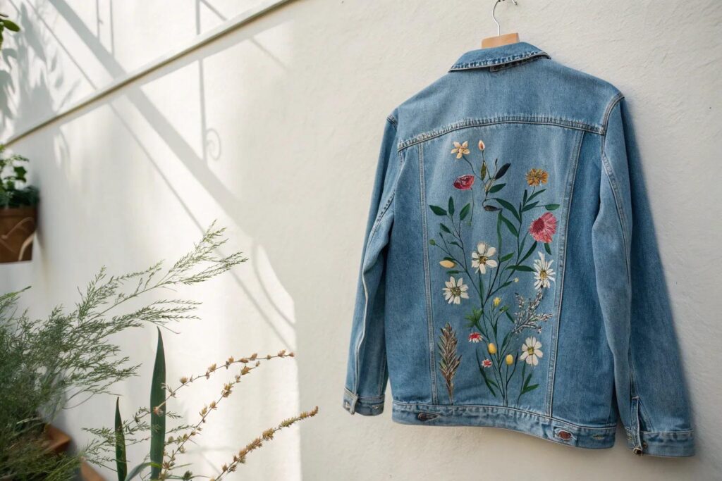7+ Creative Painted Jean Jacket Ideas