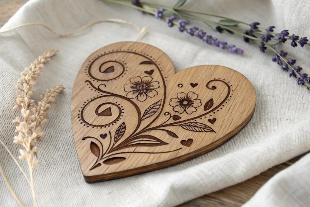 16+ Romantic Wood Burning Love Design Ideas