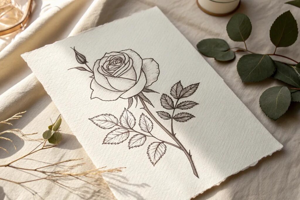 14+ Creative Rose Drawing Ideas for Inspiration