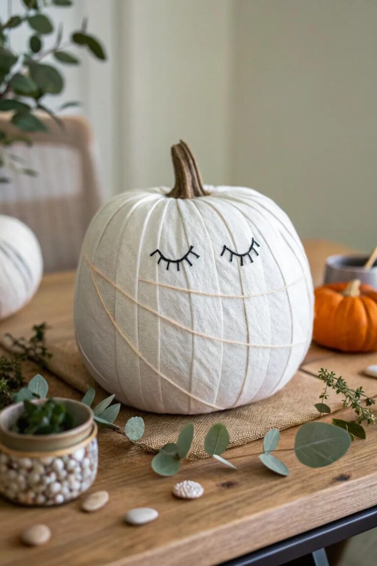10+ Creative Painted Mummy Pumpkin Ideas