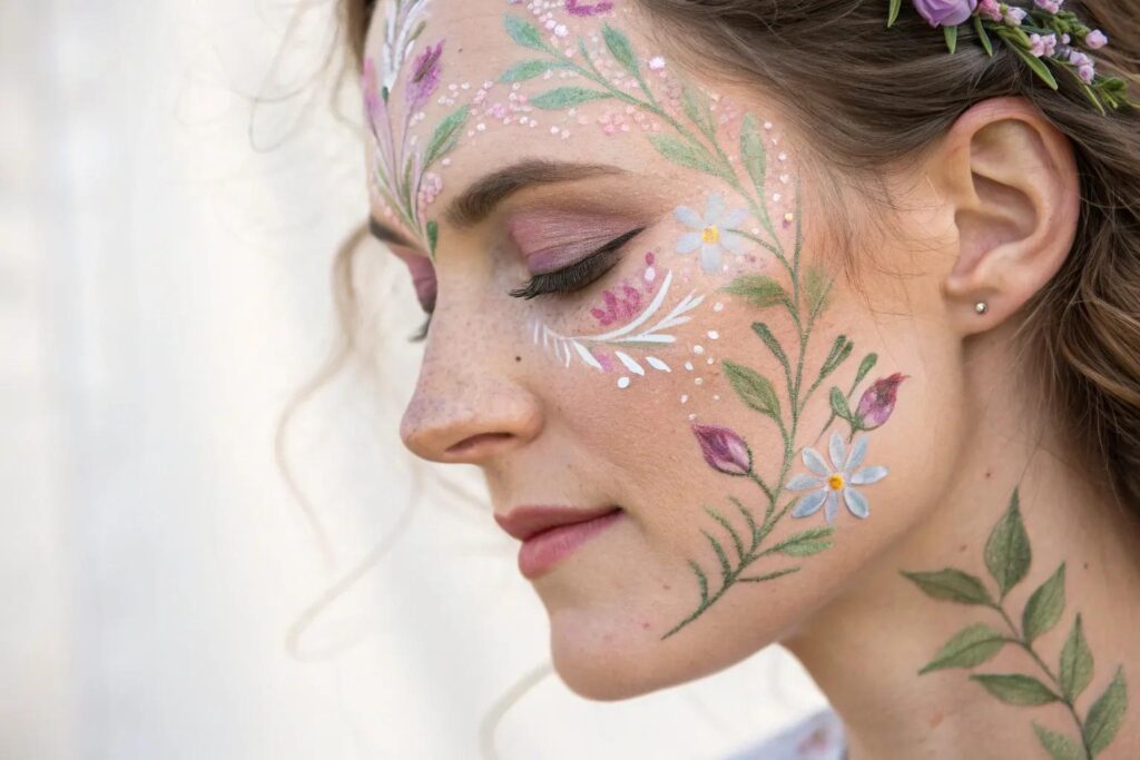 17+ Creative Flower Face Paint Ideas to Try