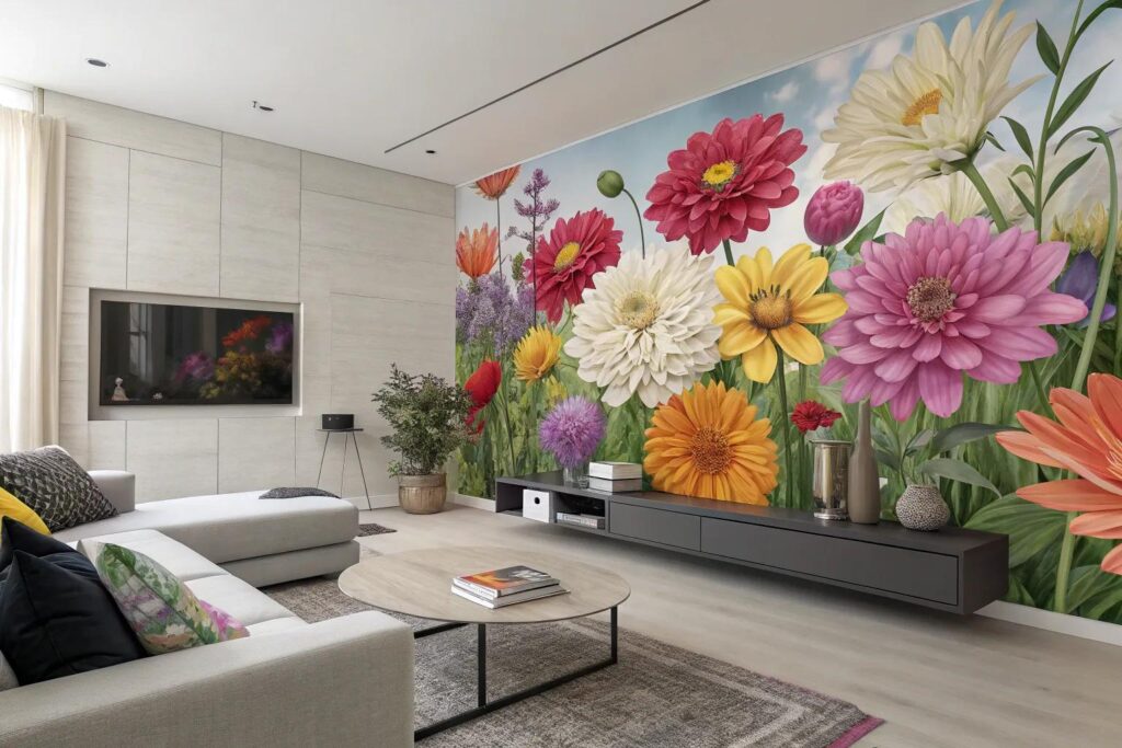 18+ Inspiring Flower Mural Ideas for Your Home